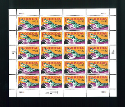 United States 32¢ Florida Statehood Alligator Postage Stamp #2950 MNH ...