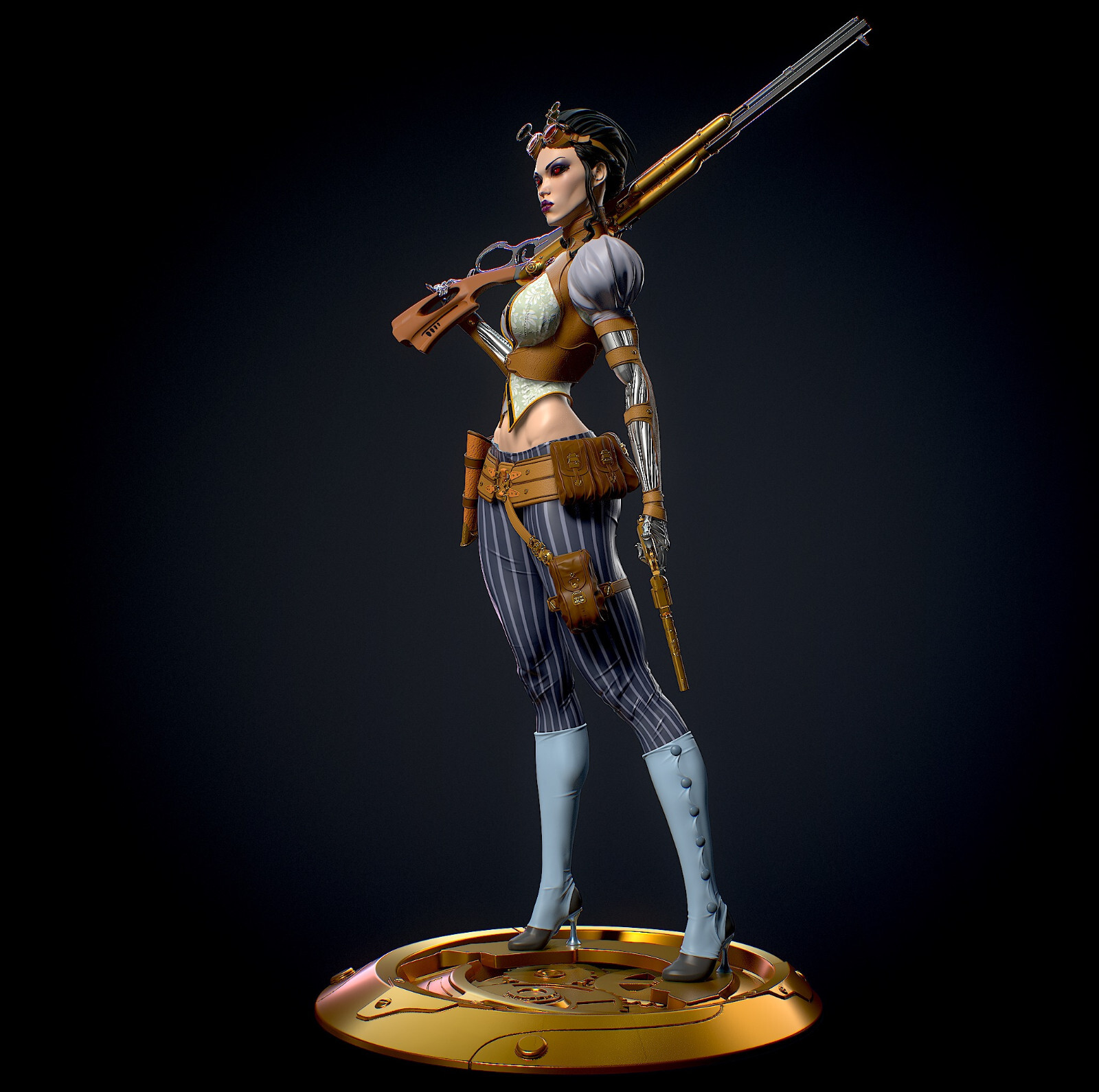 Lady Mechanika, Comics, Steampunk, sexy Pin Up, Figur, 3D Druck ...