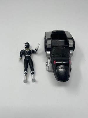 VTG. 1995 SABAN Black Power Ranger Action Figure w. Rolling Black Frog ...