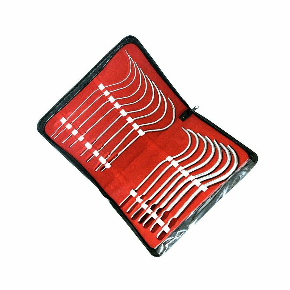 Guyon Urethral Sound Kit, Medical Grade 316L Surgical Steel 15 Pcs ...