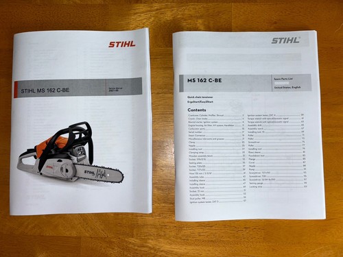 MS162 MS 162 STIHL Chainsaw Service Repair Workshop & Parts List Manual ...