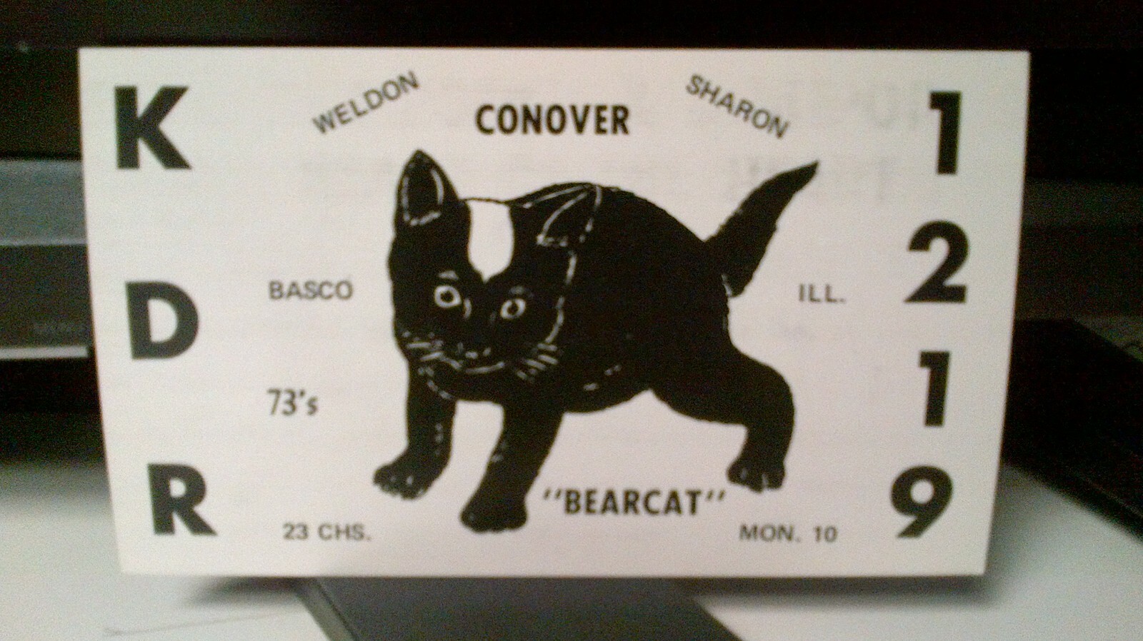 CB radio QSL postcard bearcat comic Weldon Sharon Conover 1970s Basco ...