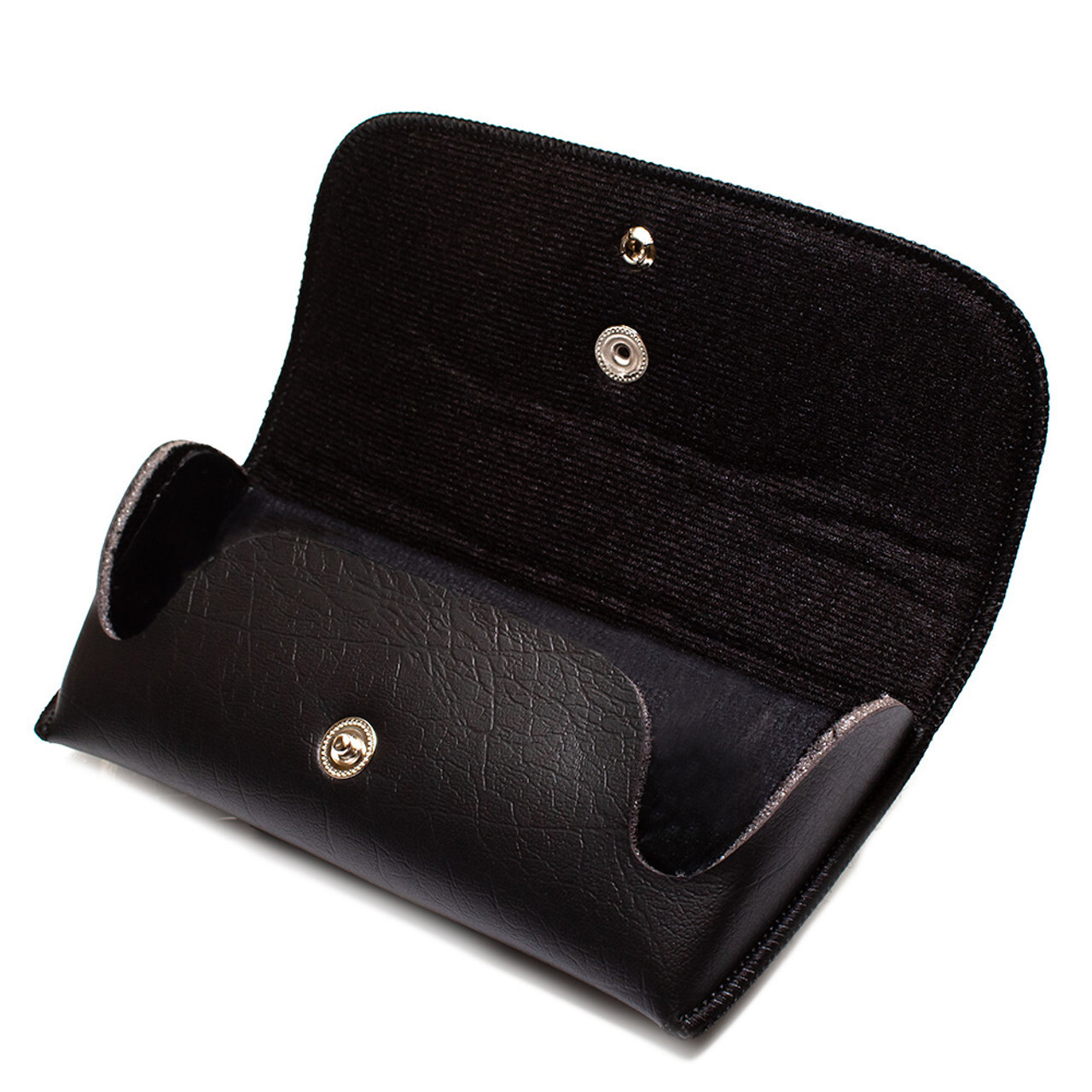 Double Snap Belt Loop Eyeglass Case 4 PACK 2 Black&2 Brown PU Leather ...