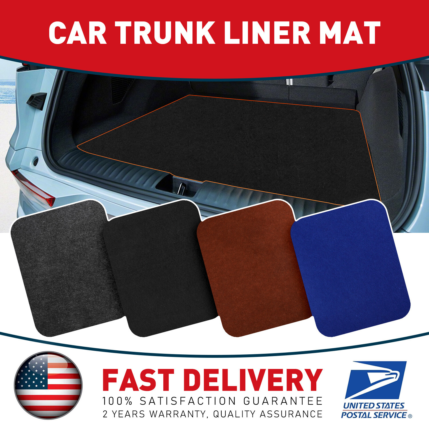 Automotive Trunk Liner Mat Universal Car Protector Cargo Carpet Liner ...