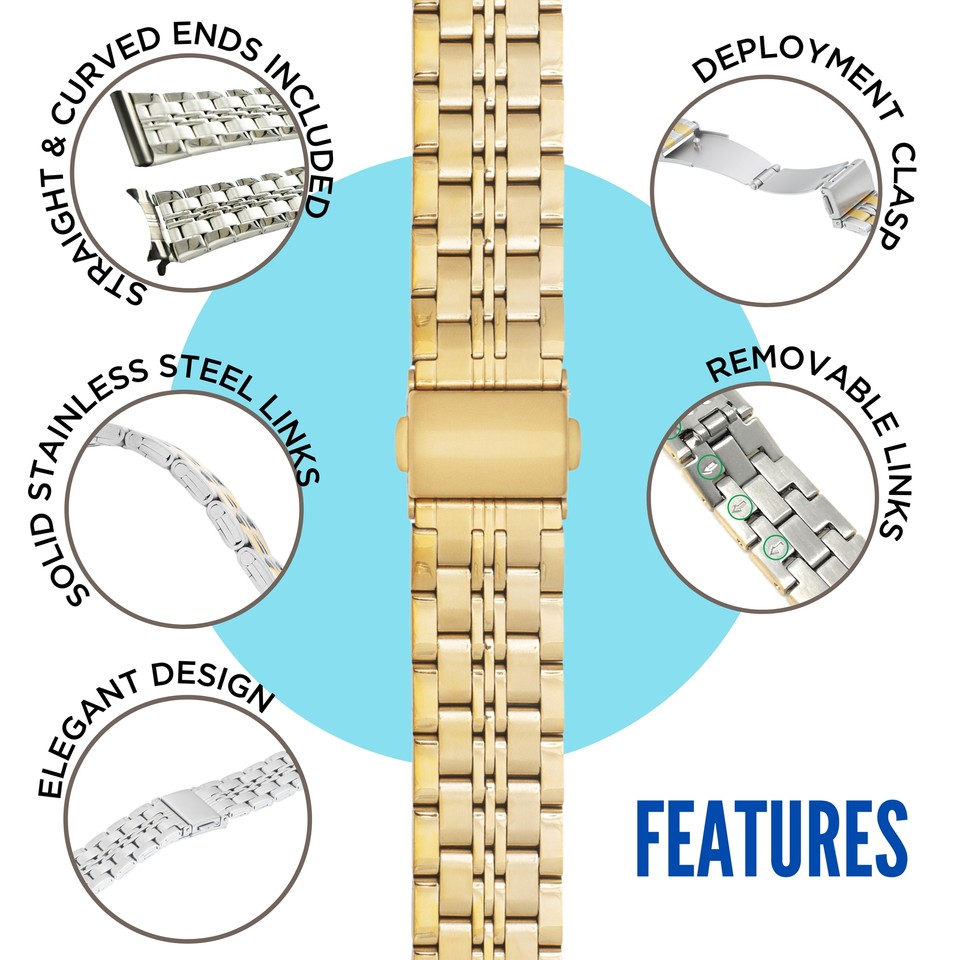 20mm Jubilee Stainless Steel Metal Watch Band for Bulova Oceanographer ...