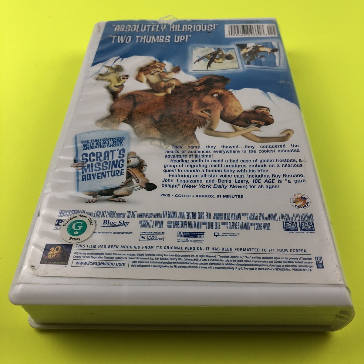 Ice Age- Vhs 2002