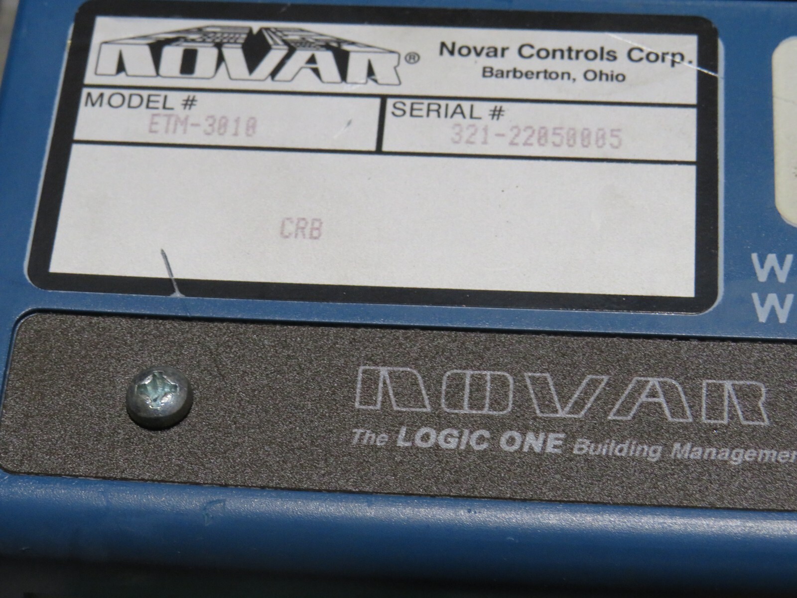 NOVAR ETM-3010 THERMOSTAT CONTROLLER ETM/V CRB V4.4 FREE FEDEX 2-DAY ...