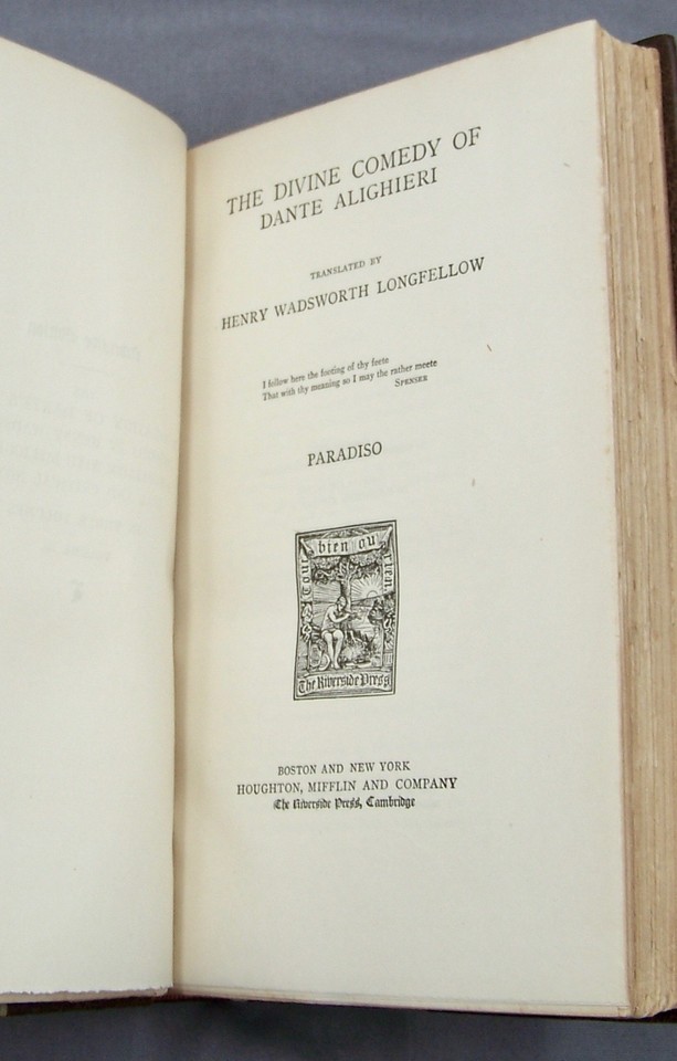 DANTE'S INFERNO/PURGATORY/PARADISE/GOD/HELL/DEVIL/ Fine Binding Art ...