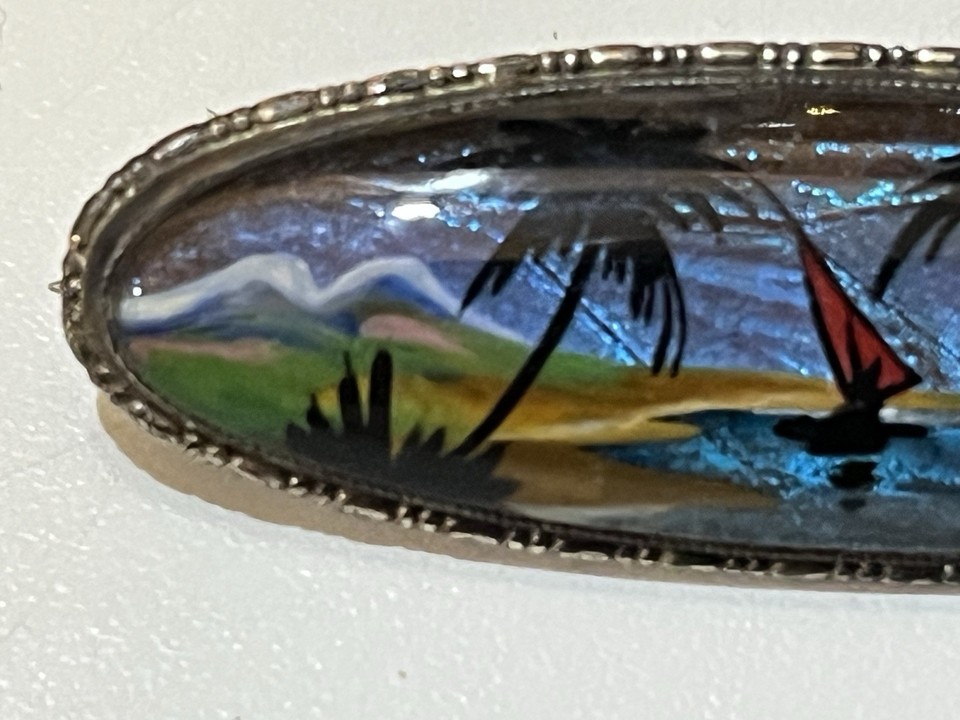 Antique Edwardian Brooch, Sterling Silver Morpho Butterfly Wing ,Thomas ...