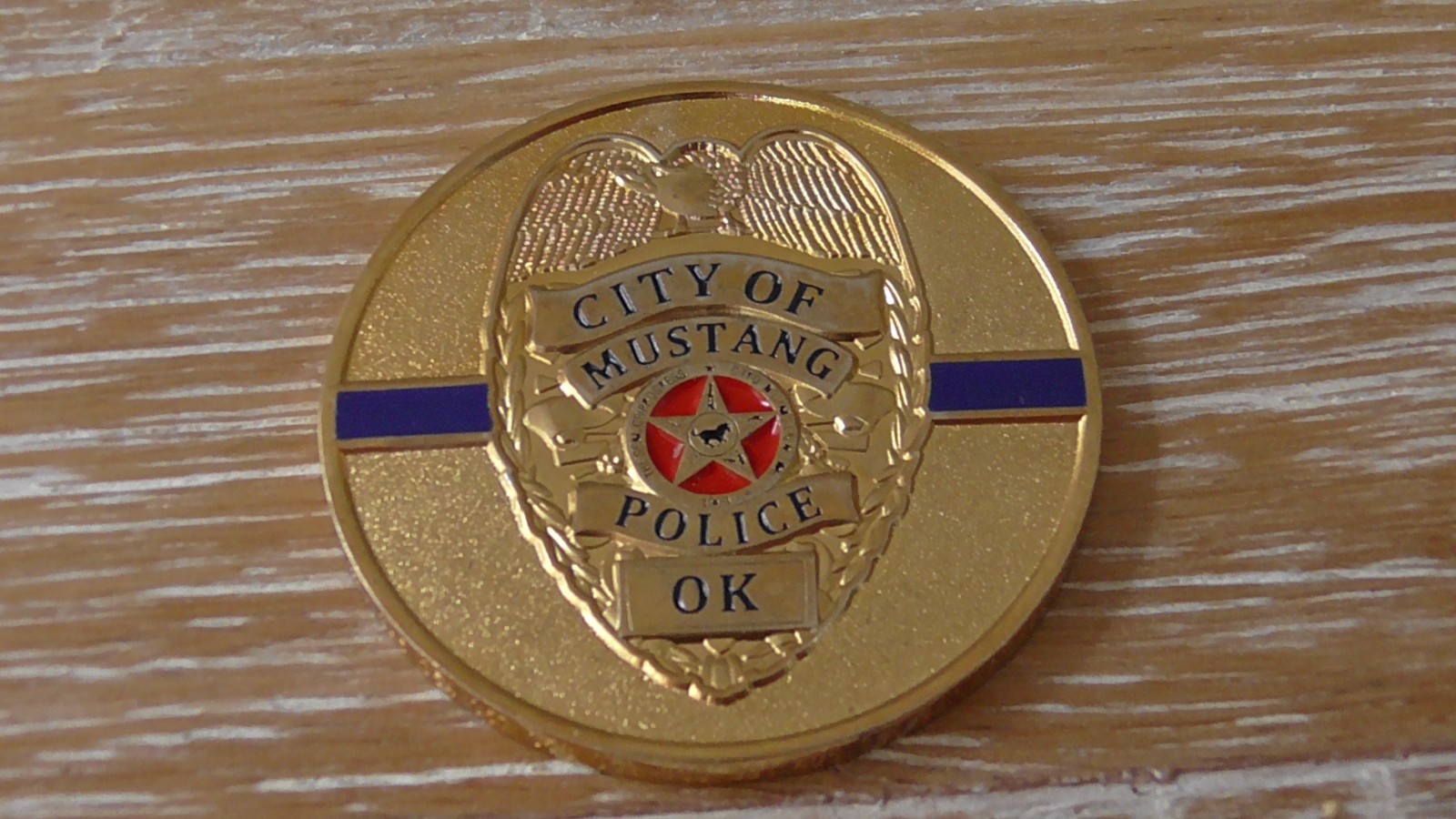 Mustang Police Department OK Challenge Coin #C618 | eBay