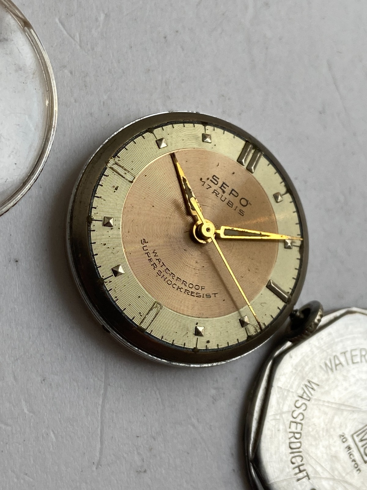VINTAGE MEN WRIST WATCH FOR PARTS MOVEMENT SEPO 17 J GERMANY Durowe ...