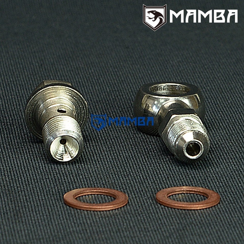 Banjo Bolt Kit 4AN to 7/16-24 Turbo oil Feed For Garrett TB25 2.5mm ...