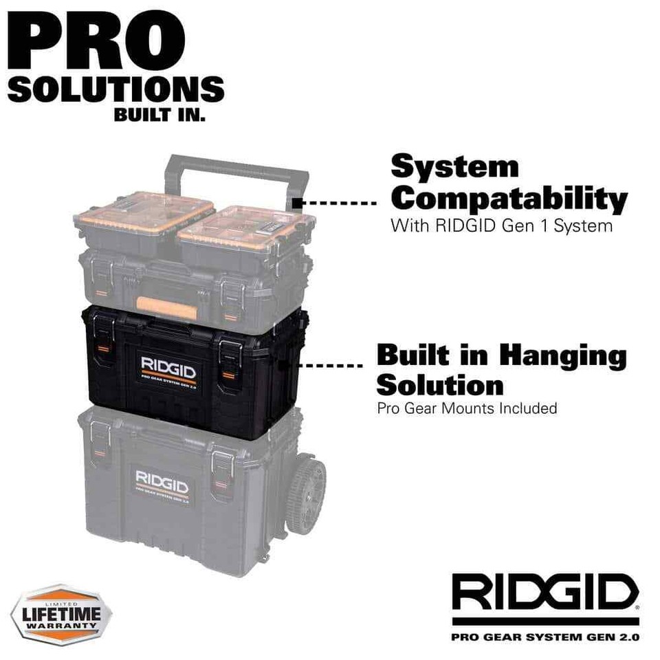 RIDGID Gen 2.0 Pro Gear System 22 In. Modular Tool Box Storage and ...