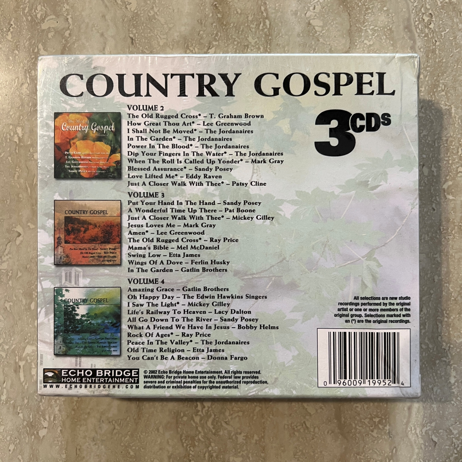 CD Country Gospel Patsy Cline Gatlin Brothers Lee Greenwood 3-CDs 2002 ...