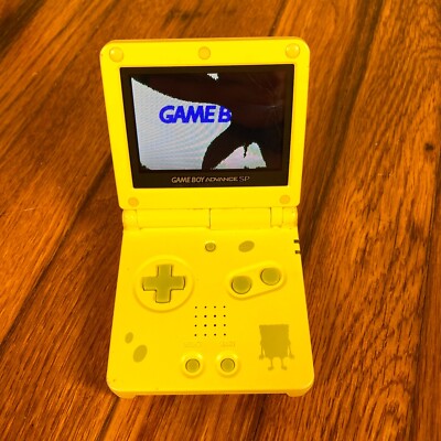 Nintendo Game Boy Advance GBA SP SpongeBob Handheld Console AGS-101 Bad ...