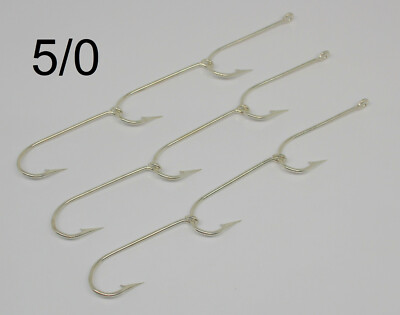 Mustad Gang Hooks x3, 3 Hook Rigs, #5/0, Pre- Rigged, Kirby Kendal Hook ...
