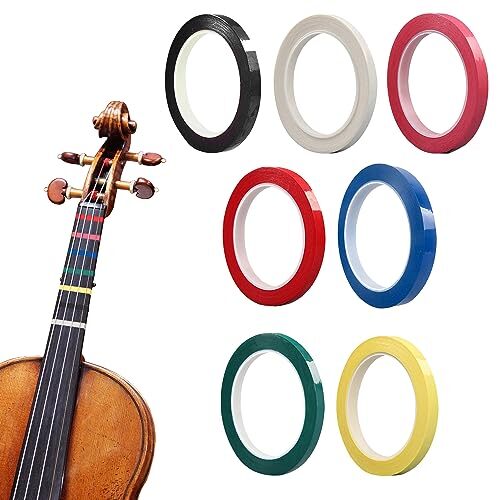 7 Rolls Violin Finger Tape,Violin Tape Fingerboard, Violin Finger Guide ...
