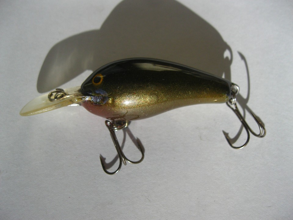 Custom Painted Rapala Fat Rap FR-5 Fishing Lure Metallic Gold Shad ...