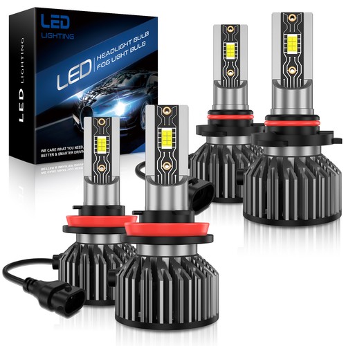 LED Headlights 9005 High Beam H11 Low Beam Bulbs Super Bright 6000K ...