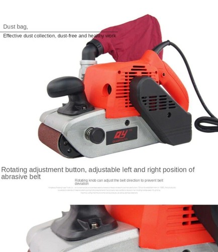 4 Inch Belt Sander Portable Cylinder Belt Sander High Power Surface ...