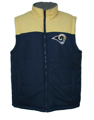 St. Louis Rams Men's Medium Full Zipper Sleeveless Vest | eBay