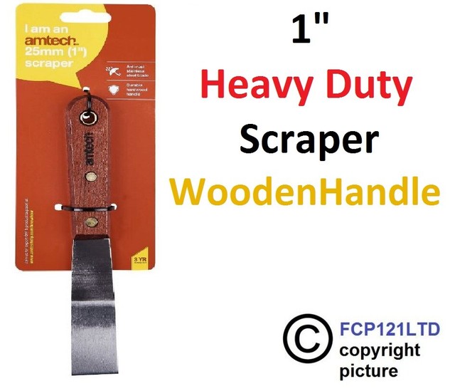 1" Heavy Duty Scraper - Wooden Handle Amtech G0700 for sale online | eBay
