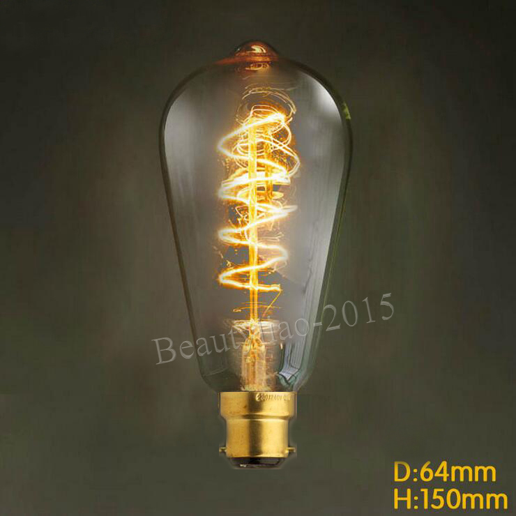 Edison Bulbs E27 B22 40W 220V Warm yellow Retro Ampoule Vintage light ...
