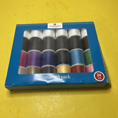 🔥🔥Sewing Thread Assortment Cotton Spools Thread Set 24 Stitch Studio By ...