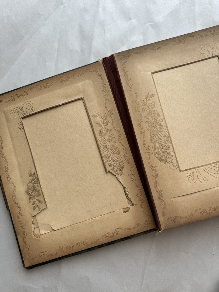 ANTIQUED 1900’s VICTORIAN GERMANY PHOTO ALBUM VELVET FLORAL LADY ...