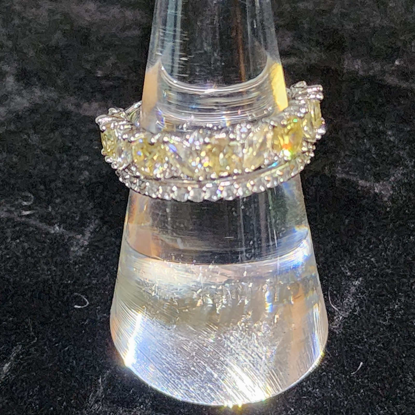 Bomb Party Ring Sz 7 RBP7471 SHE WON'T BACK DOWN Lemon & Diamond Cubic ...
