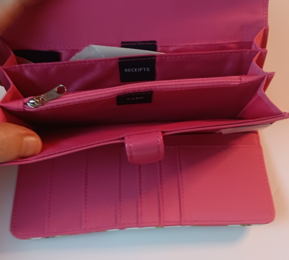 Women's Big Fat File Master Womens RFID Pink Floral Wallet Clutch ...