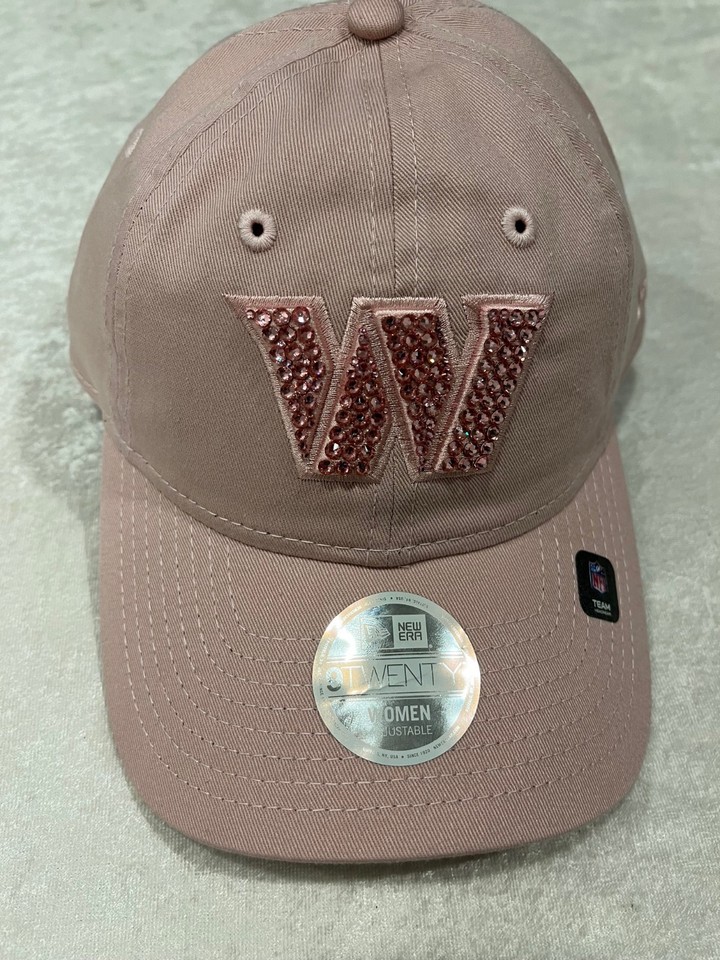 WASHINGTON COMMANDERS Pink Bling Hat: Hand-Jeweled SWAROVSKI Crystals ...