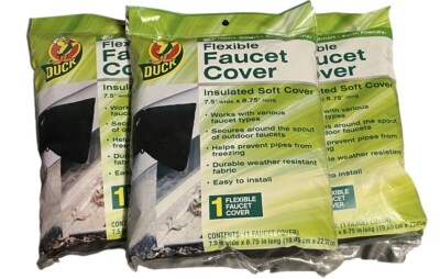 Duck Brand Insulated Soft Flexible Faucet Cover Easy To Install Lot Of ...
