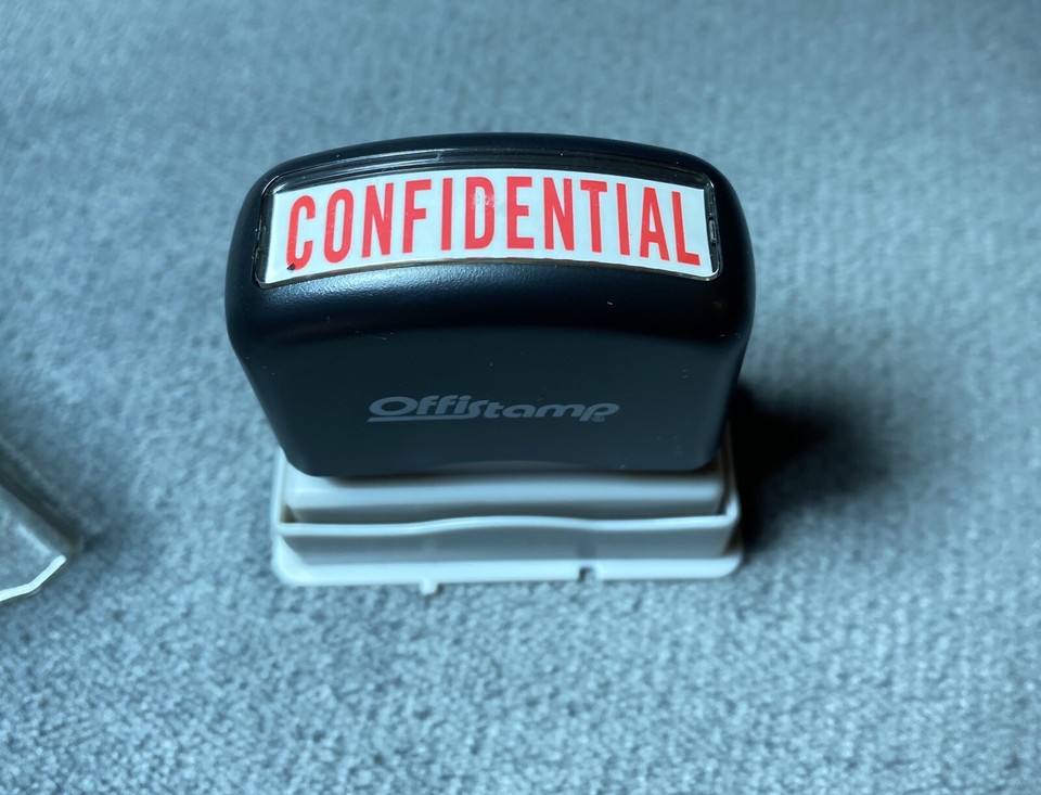 Offistamp Pre-Inked Stamp CONFIDENTIAL Red Ink | eBay