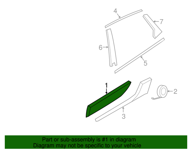 Porsche OEM 15-16 Macan Rear Door Body Side-lower Molding Trim Left ...