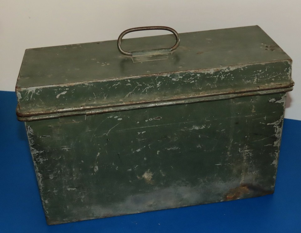 Vintage Metal Utility Box - Possibly Document WWII Document Chest | eBay