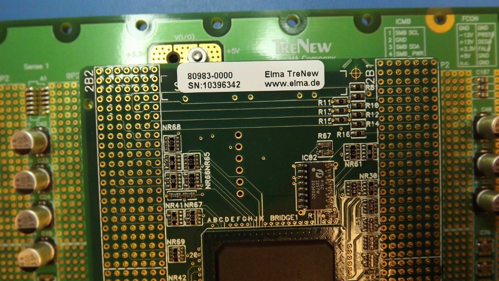 (1PC) 017-612 ELMA BACKPLANE 14 SLOT W/ 80983-0000 BRIDGE MODULE for ...