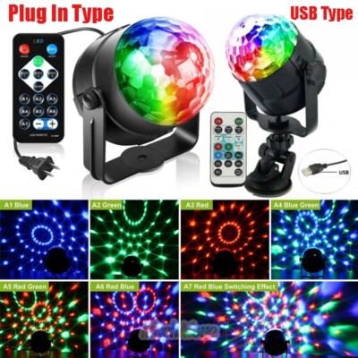 RGB Disco Strobe Lights DJ Ball Music Sound Activated Party KTV LED ...