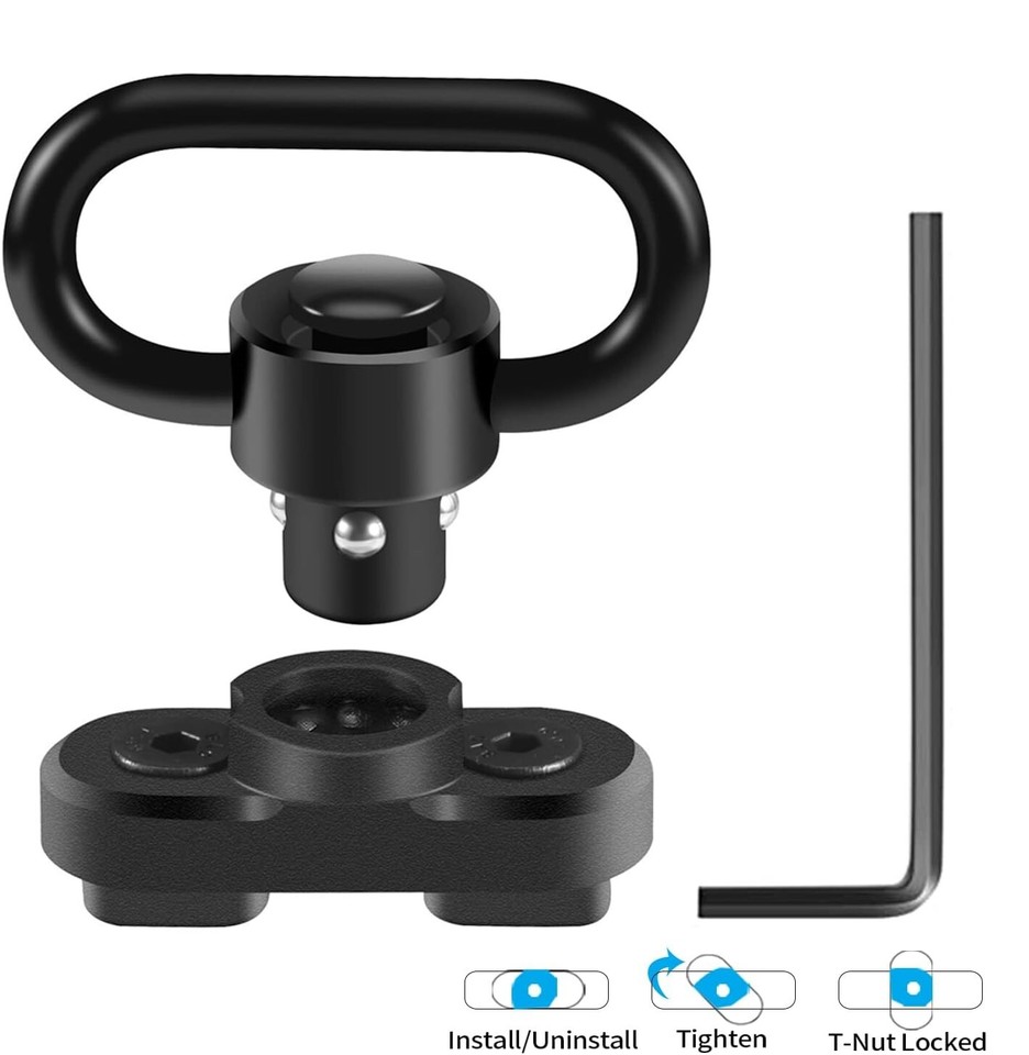 M-LOK Quick Release Sling Mount Swivel Detach QD Sling Swivel Interface ...