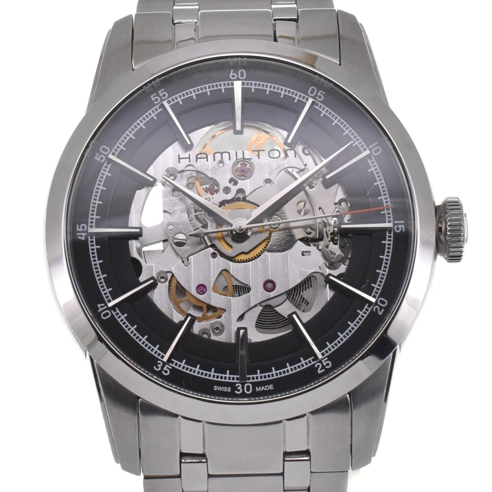 HAMILTON railroad skeleton H406550 Skeleton Dial Automatic Men's Watch ...