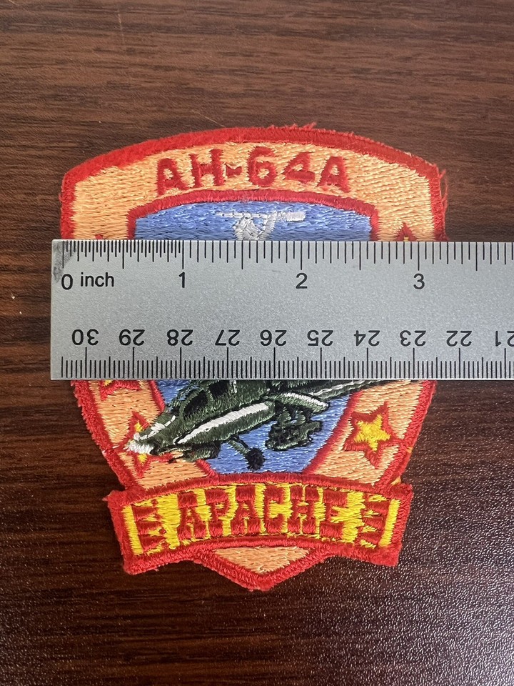 AH-64A APACHE PATCH US ARMY VETERAN ATTACK HELICOPTER WING PILOT CREW ...