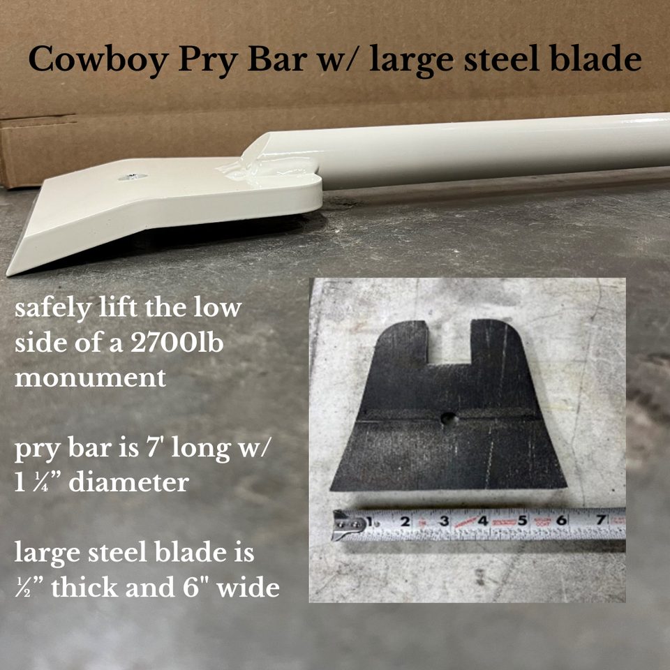 Tombstone Jack Cowboy Pry Bar System - Safely Lift a 2700lb Monument | eBay