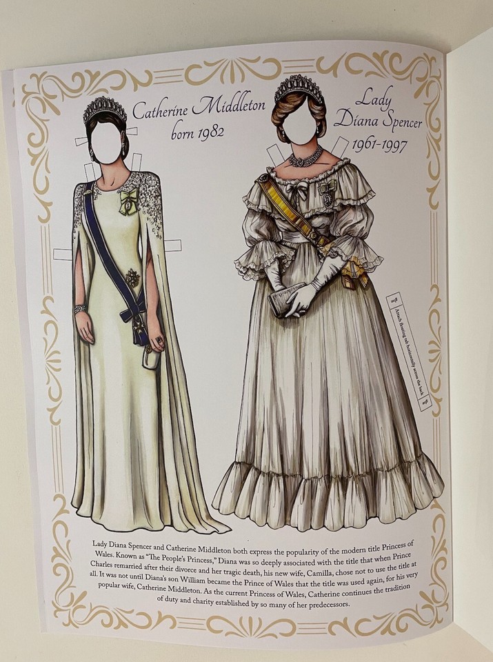 PRINCESSES OF WALES PAPER DOLLS by Brenda Sneathen Mattox & Julie Allen ...