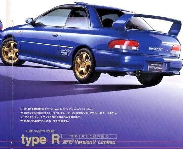 Genuine SUBARU Impreza WRX Tuned by STI GC8 Rear Side Fender Decal ...