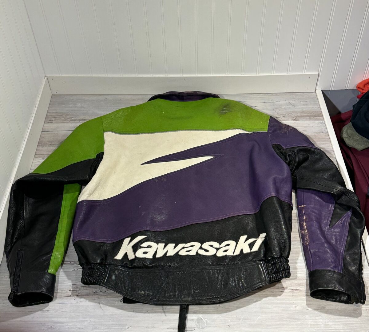 Vintage 90s Kawasaki Ninja Men's Size XXL 2XL Leather Jacket Vintage 90s Kawasaki Ninja Men's Size XXL 2XL Leather Jacket