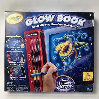 Crayola Glow Book Create Glowing Drawings That move! Brand New | eBay