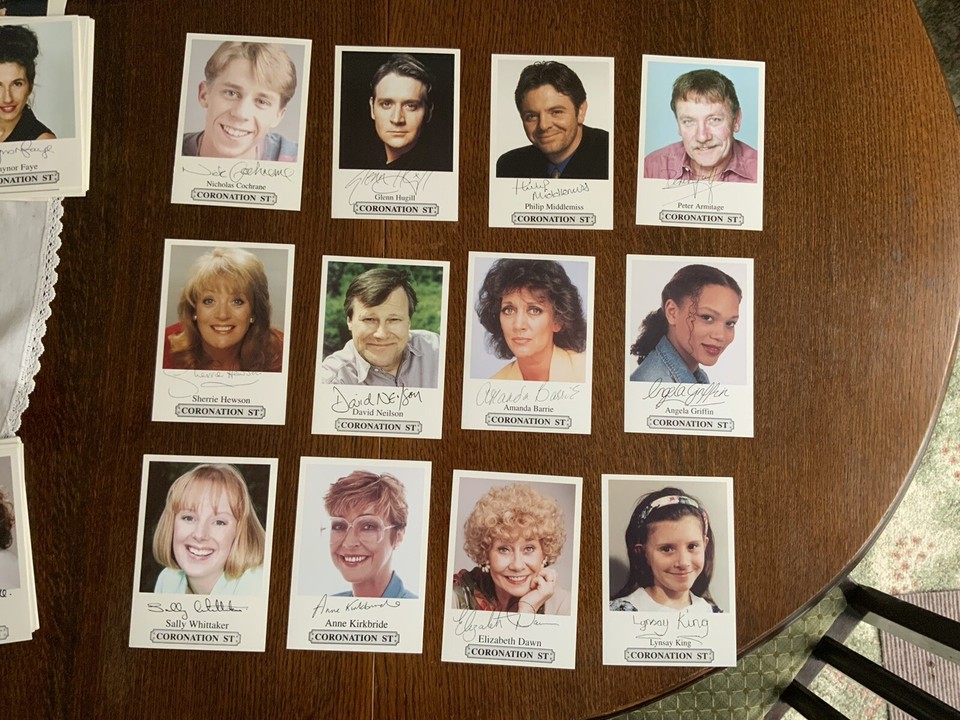 coronation street signed cast cards. set of 50 | eBay UK