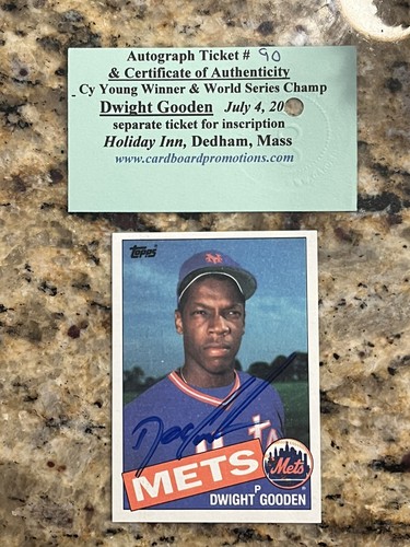 DWIGHT “DOC” GOODEN 1985 TOPPS ROOKIE SIGNED RC 620 NEW YORK METS AUTO ...