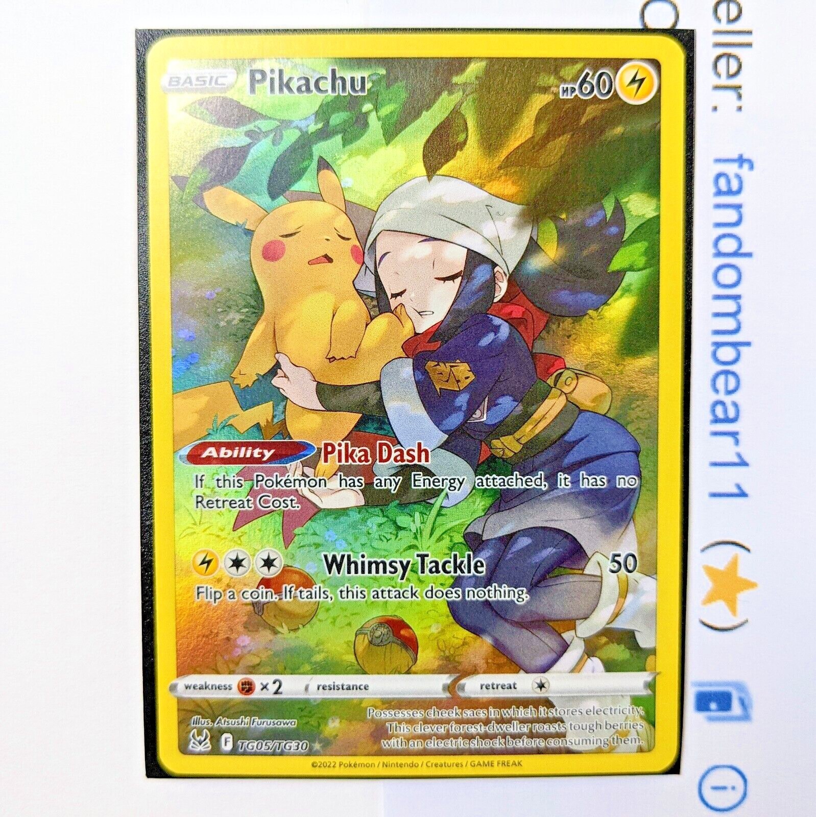 Pikachu ULTRA RARE card Trainers Gallery TG05/TG30 Lost Origin 2022 ...