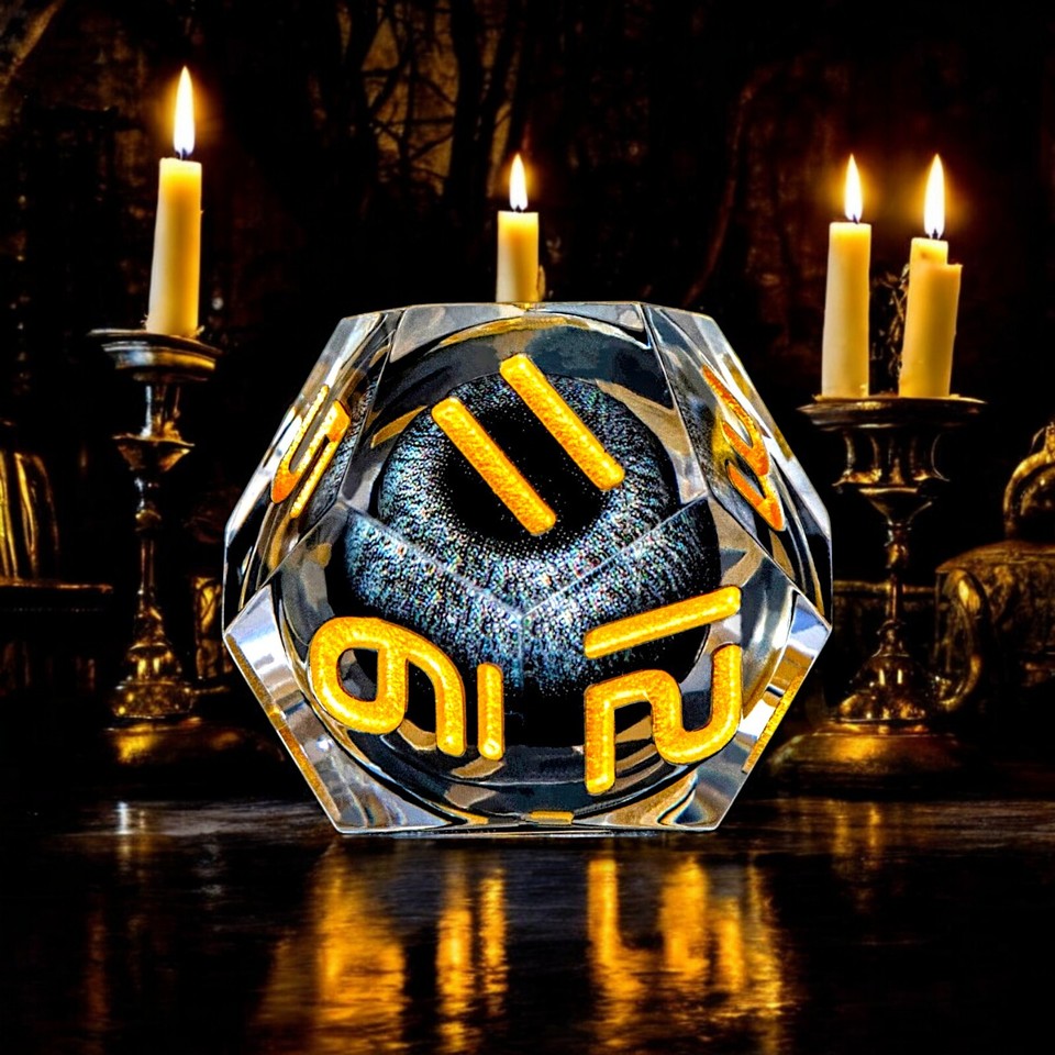 Shadow Rift Black Liquid Core DnD Dice Set 7pc Dungeon Dragons HANDMADE ...